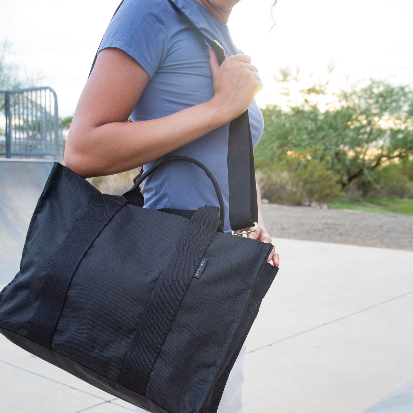 Black Everyday Tote - Machine Washable & Ideal for Daily Use – Canvelle